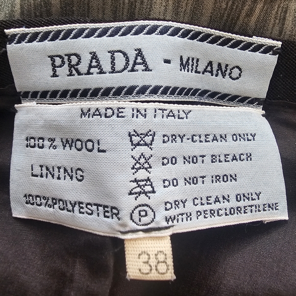 Prada | Skirts | Prada Black Wool Blend Garment | Poshmark